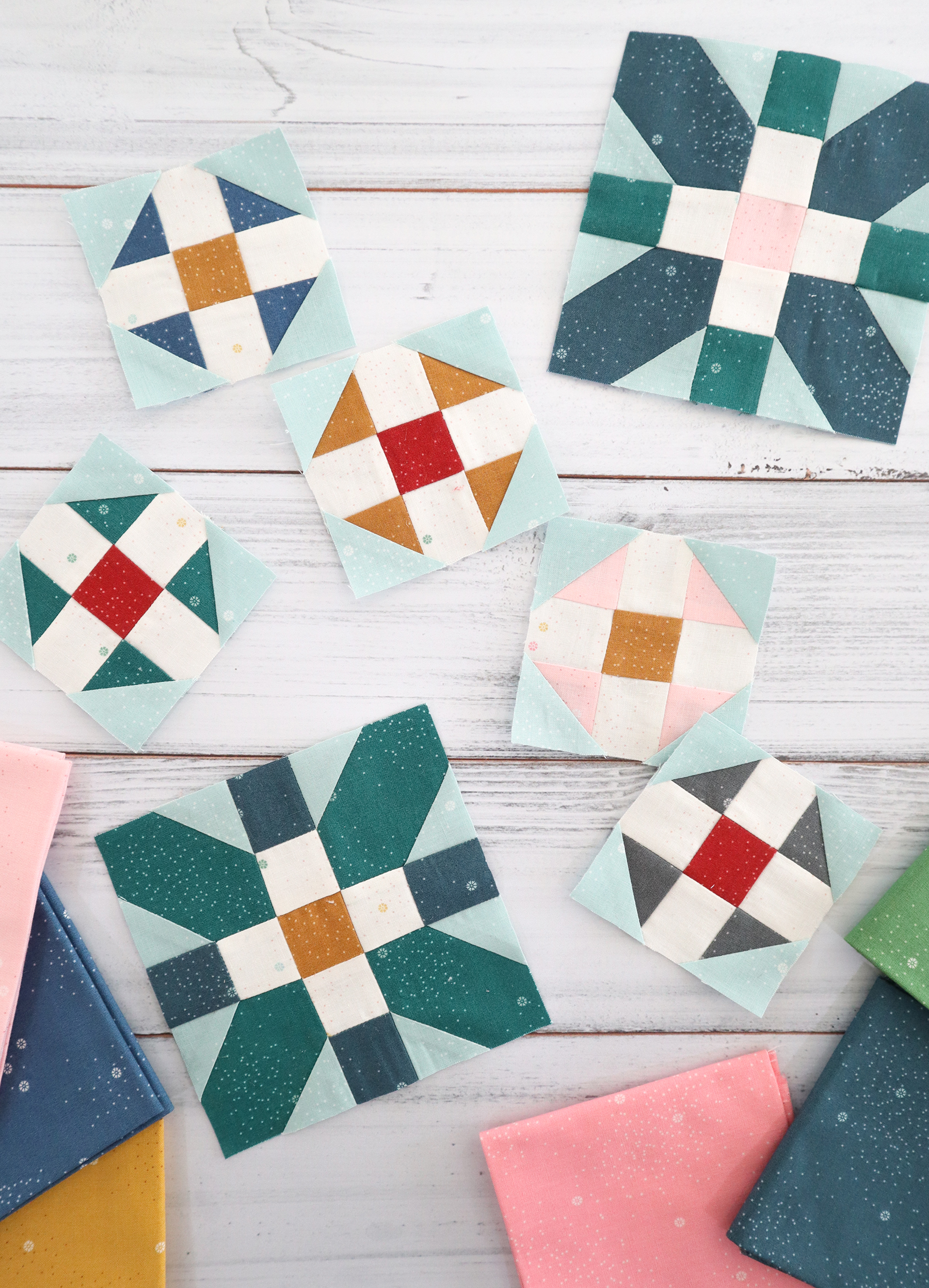 Quilted Snowman Sew Along January Blocks