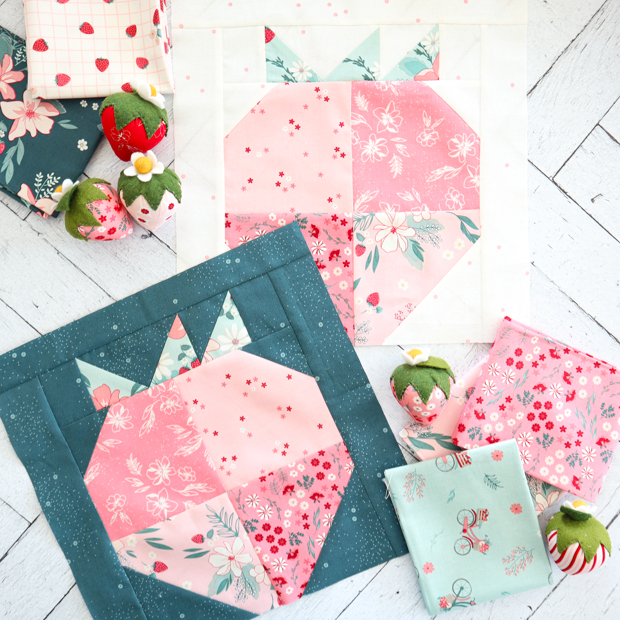 Berry Market Quilt Along Strawberry Blocks
